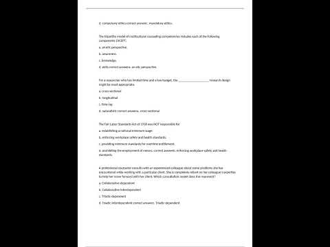 CPCE Test A exam 2023 with 100% correct answers