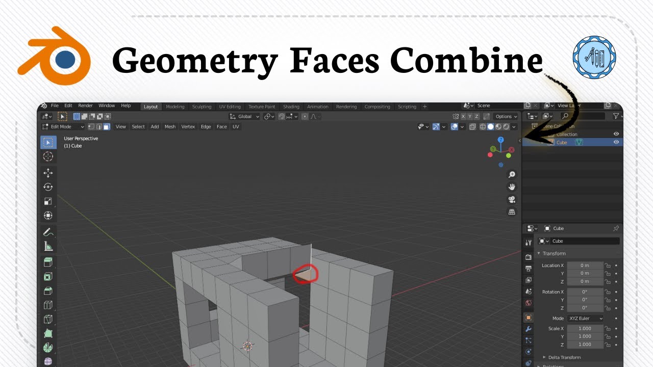 How to merge faces in Blender (Face Combine)