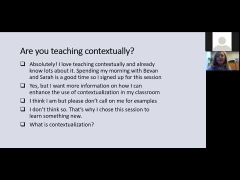 The Case for Contextualization: Why It's Important for your Students...and for You