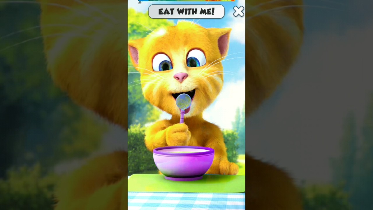 Talking Ginger 2 Eat With Me 🥄 || talking ginger 2 eat with me🥗 #gaming #ginger2 #talkingginger2