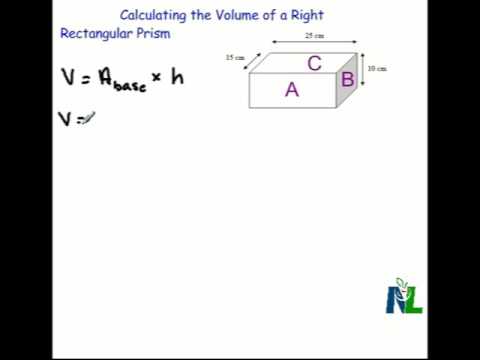 Calculating the Volume of a Right Rectangular Prism