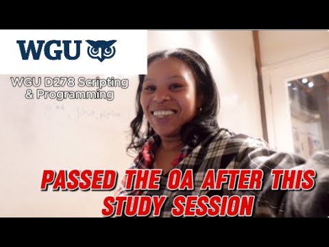 WGU D278 Scripting & Programming Foundations Study Session | WGU Software Engineering Online Degree