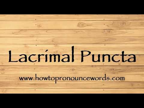 How To Pronounce Lacrimal Puncta ? How To say Lacrimal Puncta New Video