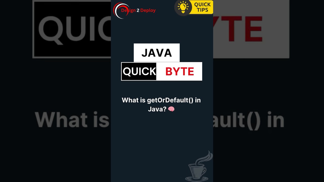💡 Java Map Interview Tip: getOrDefault() Explained  #java #javaforbeginners #education