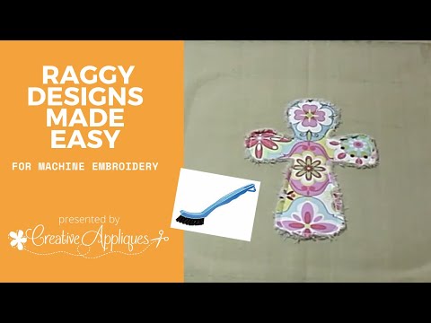 Make raggy design using machine applique | Creative Appliques