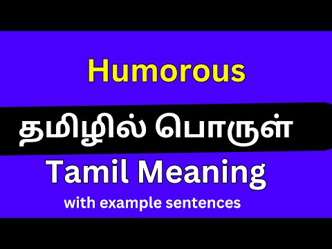 Humorous meaning in Tamil/Humorous தமிழில் பொருள்