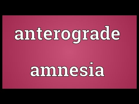 Anterograde amnesia Meaning