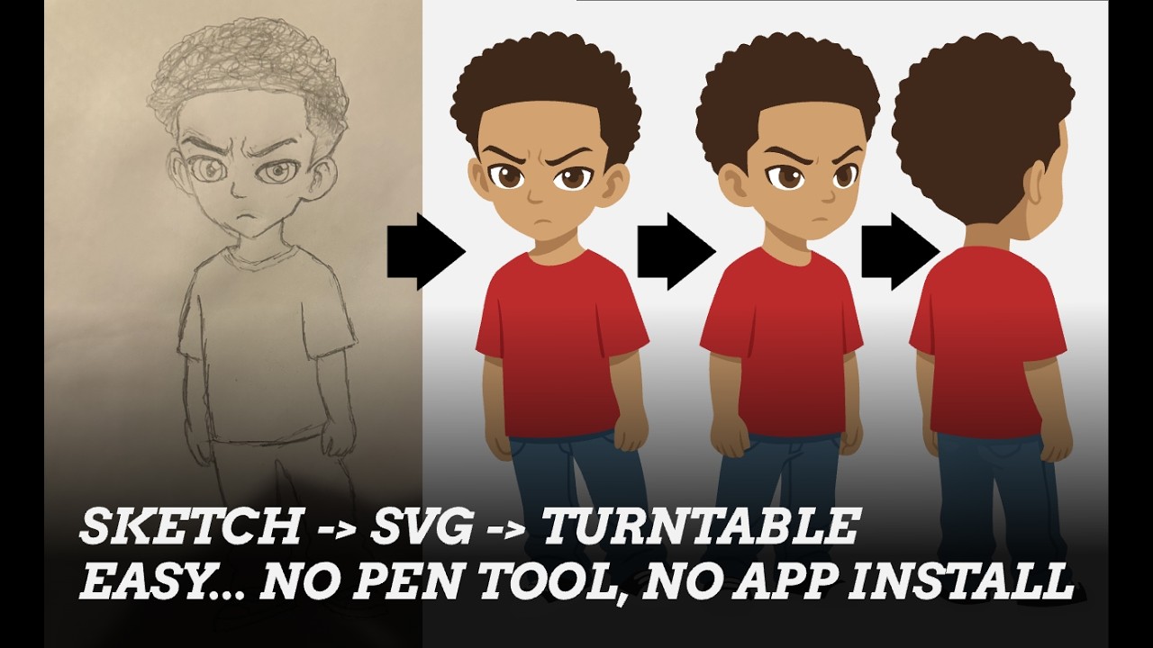 Turn Any Sketch to an SVG (No Pen Tool Required) + NEW Turntable Feature in Vector Ink