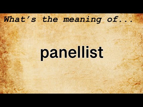 Panellist Meaning | Definition of Panellist