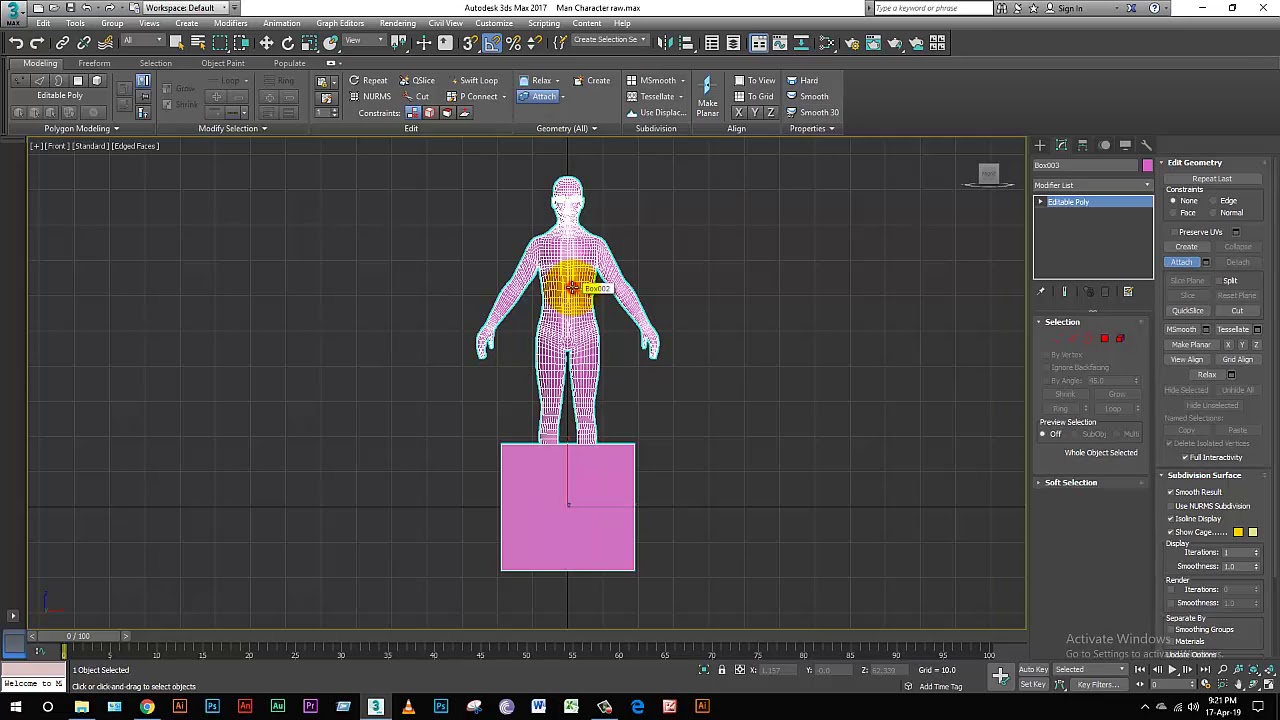 Align a object in the center with 3Ds max