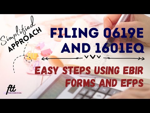 BIR FORMS 0619E and 1601EQ | Easy Steps Using EBIR Forms and EFPS