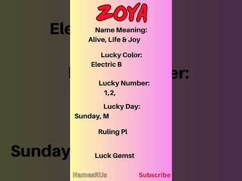 Zoya Name Meaning #shorts #namemeaning #youtubeshorts