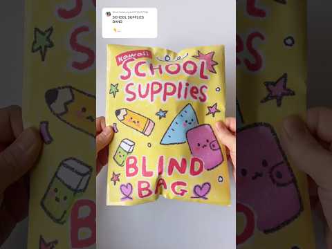 School Supplies Blind Bag💛 #asmr #blindbag #papercraft #papersquishy #diy #paperdiy #craft #sanrio