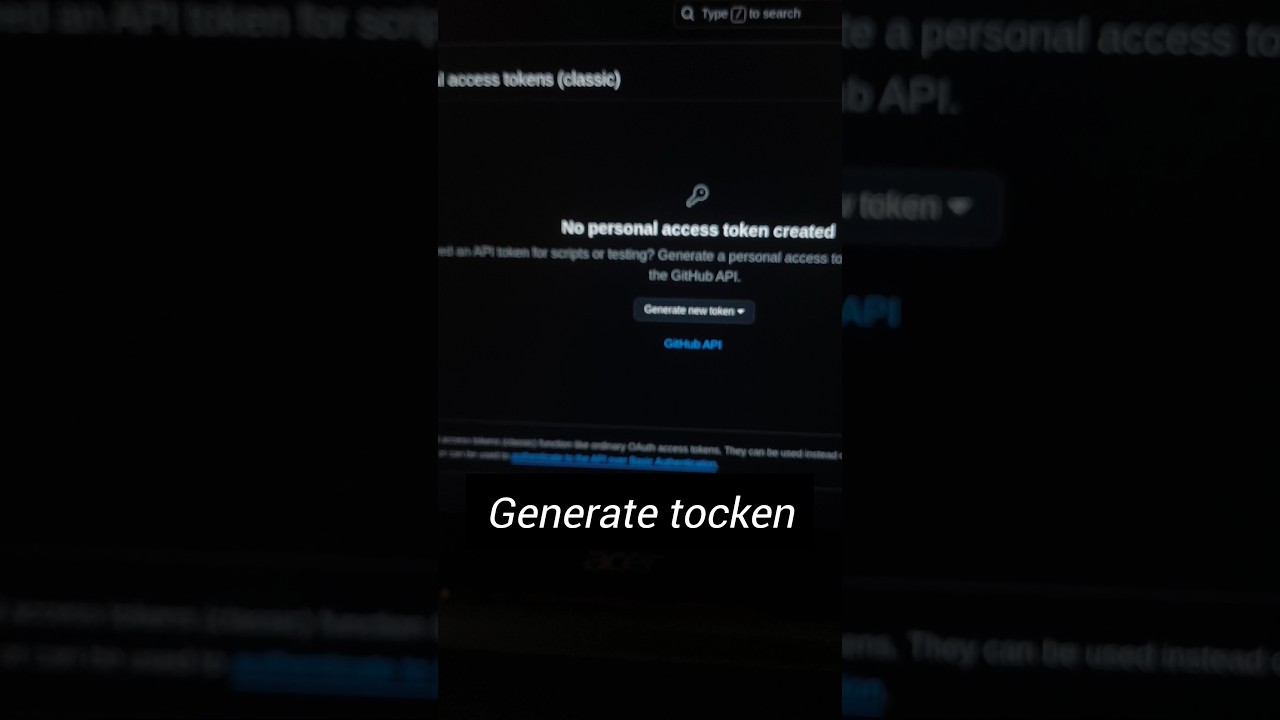 How to generate GitHub assess code! Tocken Generation #github
