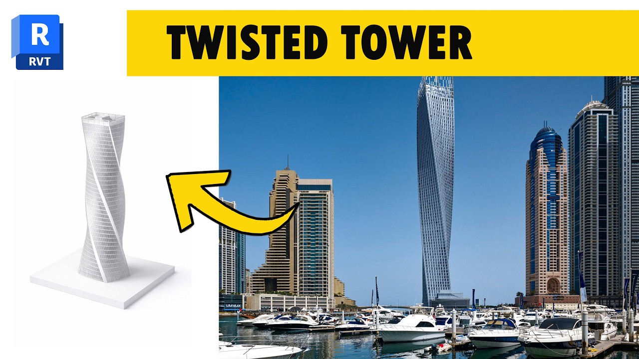 Twisted Tower Revit Massing | Easy 7-Minute Exercise