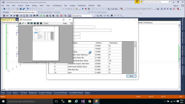 C# Tutorial - Print Windows Form .Net | FoxLearn