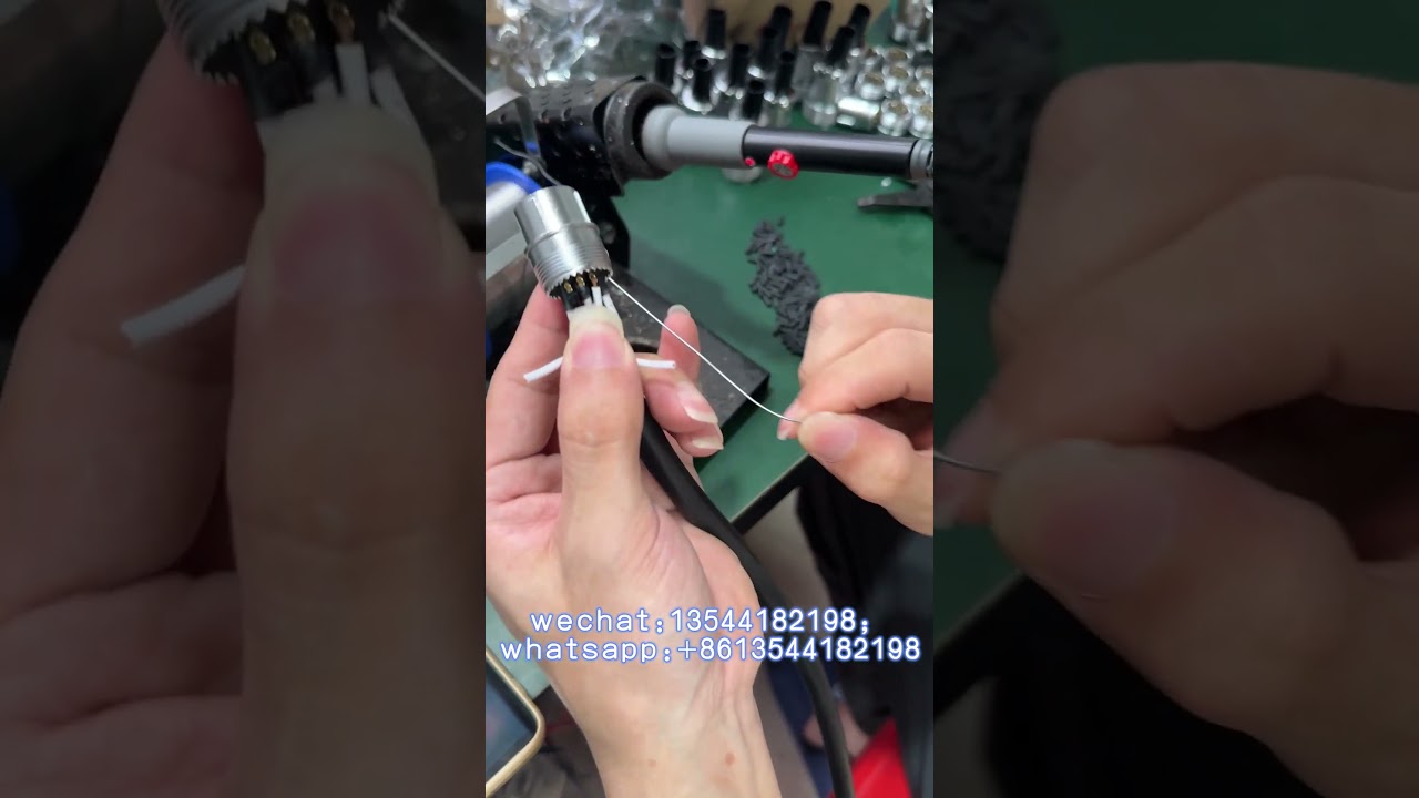 Soldering WEIPU WS16 Aviation Plug Socket Connector 16 pins with Cable