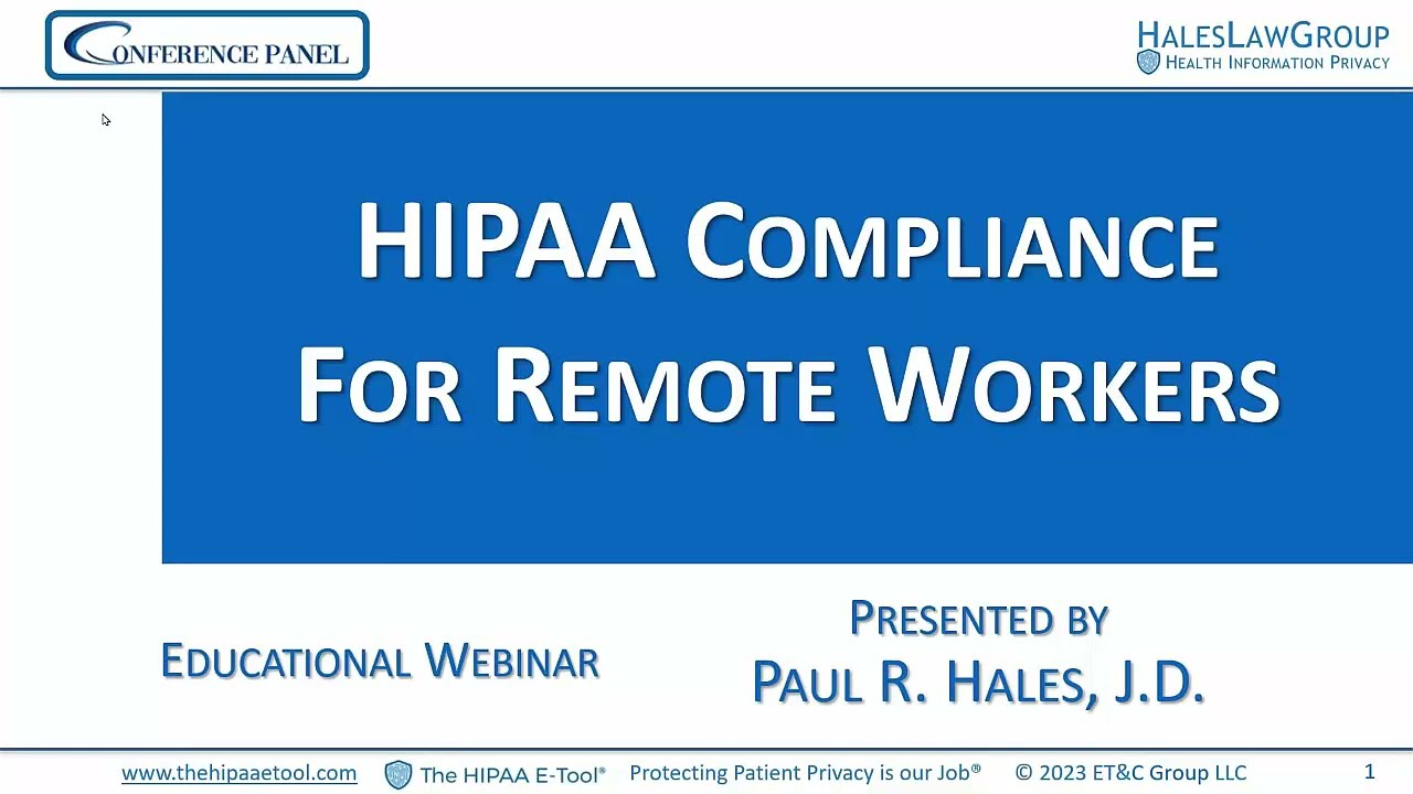 Webinar - HIPAA Compliance for Remote Employees