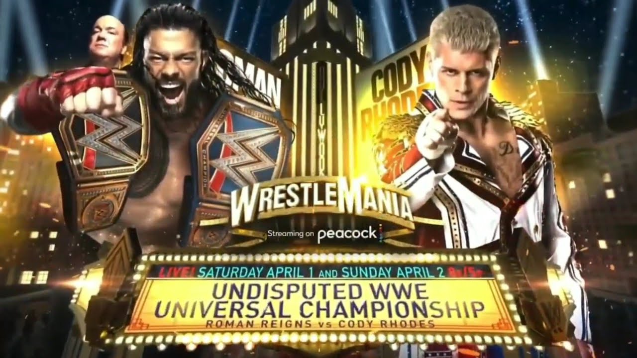 WWE Wrestlemania 39 Official Match Card HD