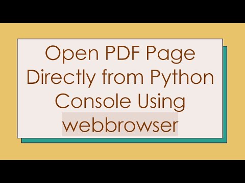 Open PDF Page Directly from Python Console Using webbrowser