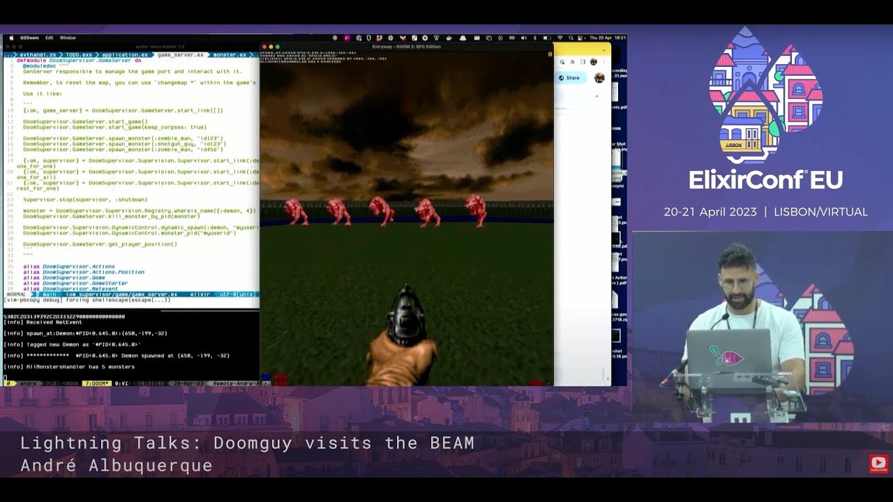 Doomguy visits the BEAM: lightning talk by André Albuquerque | ElixirConf EU 2023 - Talks ...