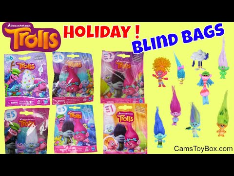 Holiday Trolls Blind Bags Opening Series 1 2 3 4 5 6 Surprise Toys Review Dreamworks
