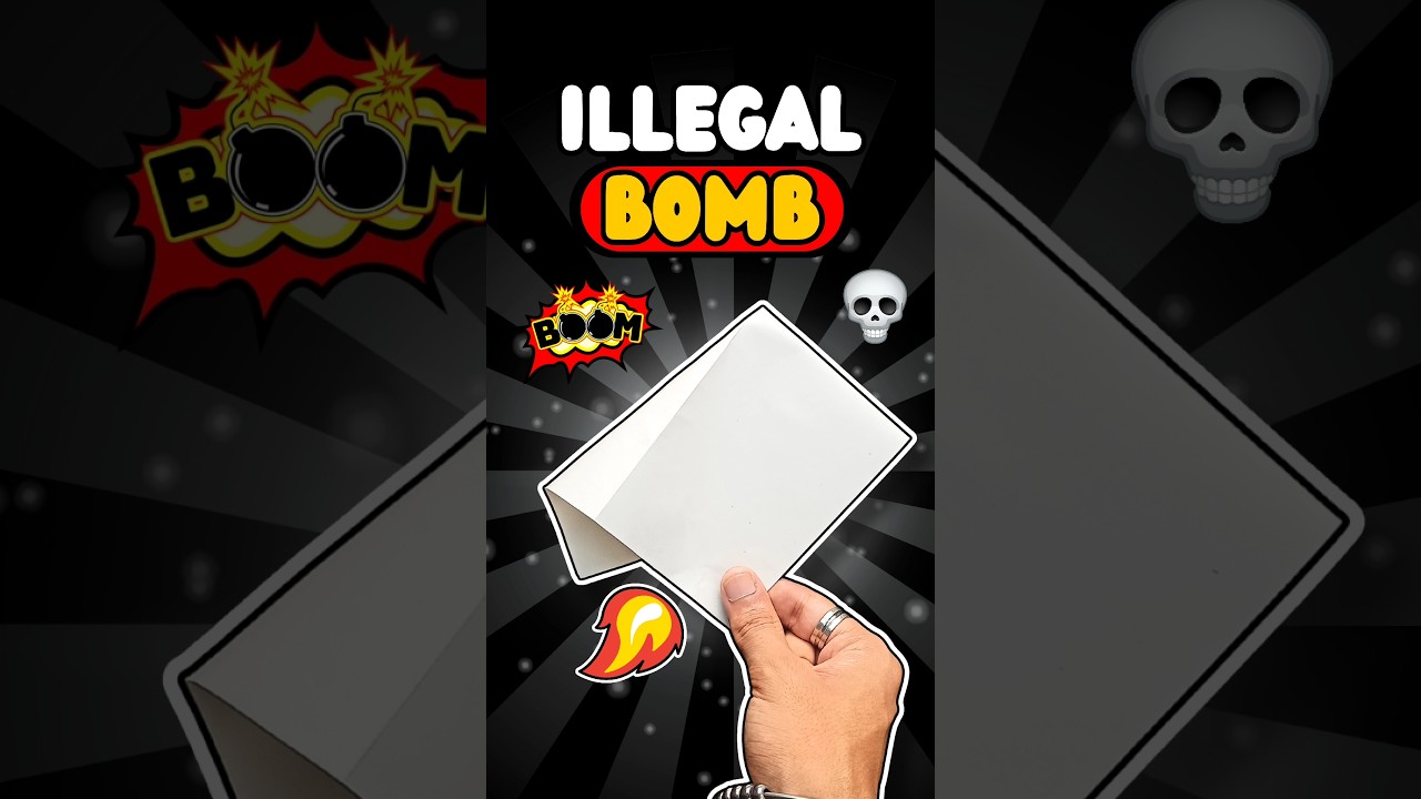 Illegal Origami Bomb 💥💣#shorts #diy #experimnent #paperbomb #craft #paperplane #origami #tutorial