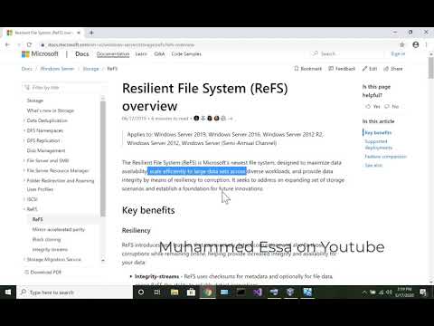 شرح 44 Microsoft Windows Server 2019 | Disk Management ReFS volume ...