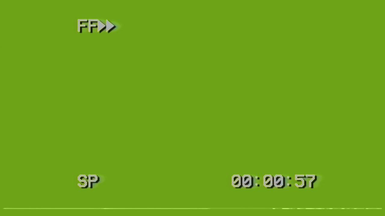 VHS Fast Forward Green Screen Overlay