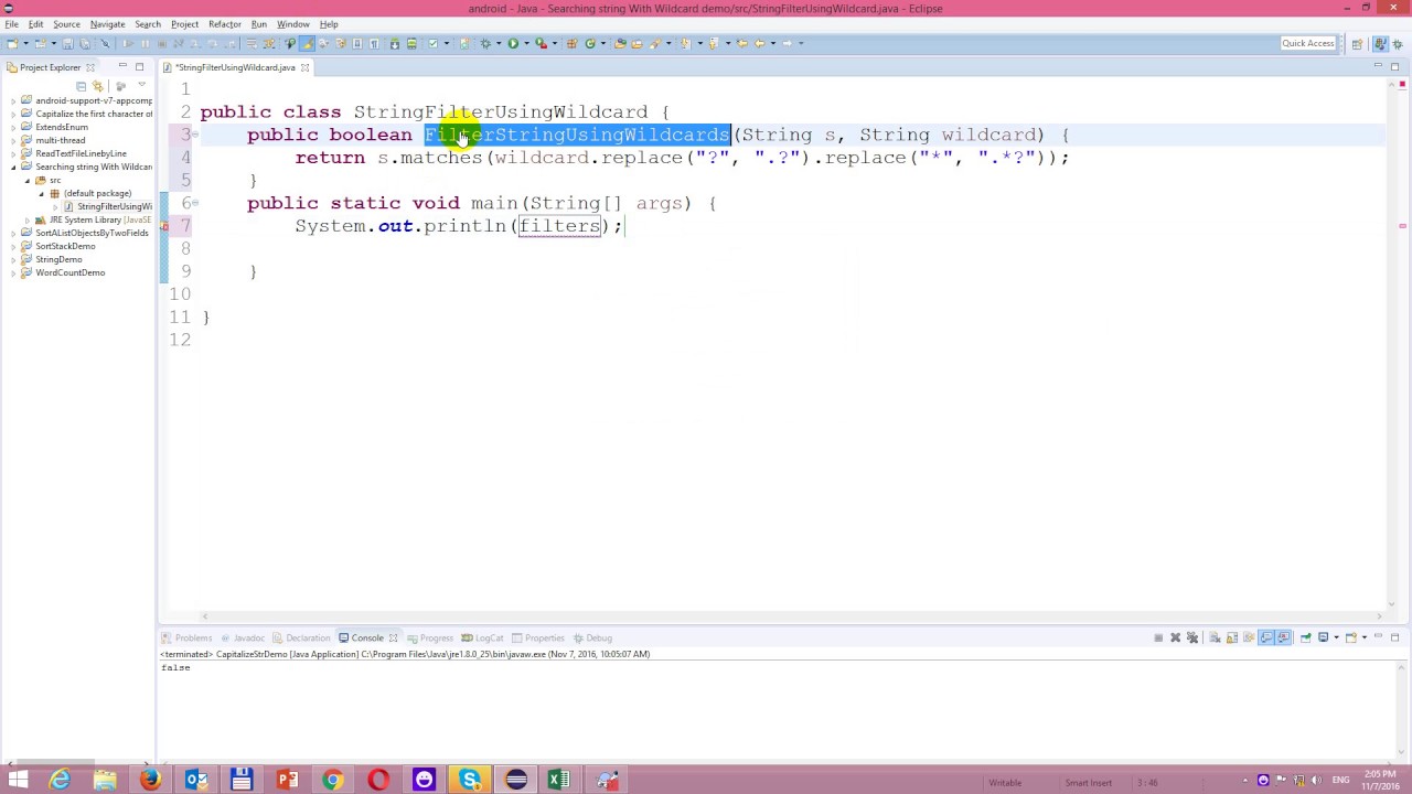 Finding string using wildcards in Java