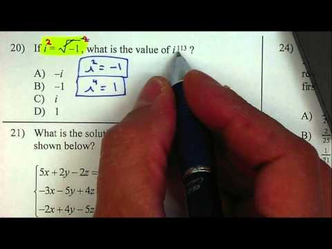 Algebra 2 - Imaginary Numbers P19