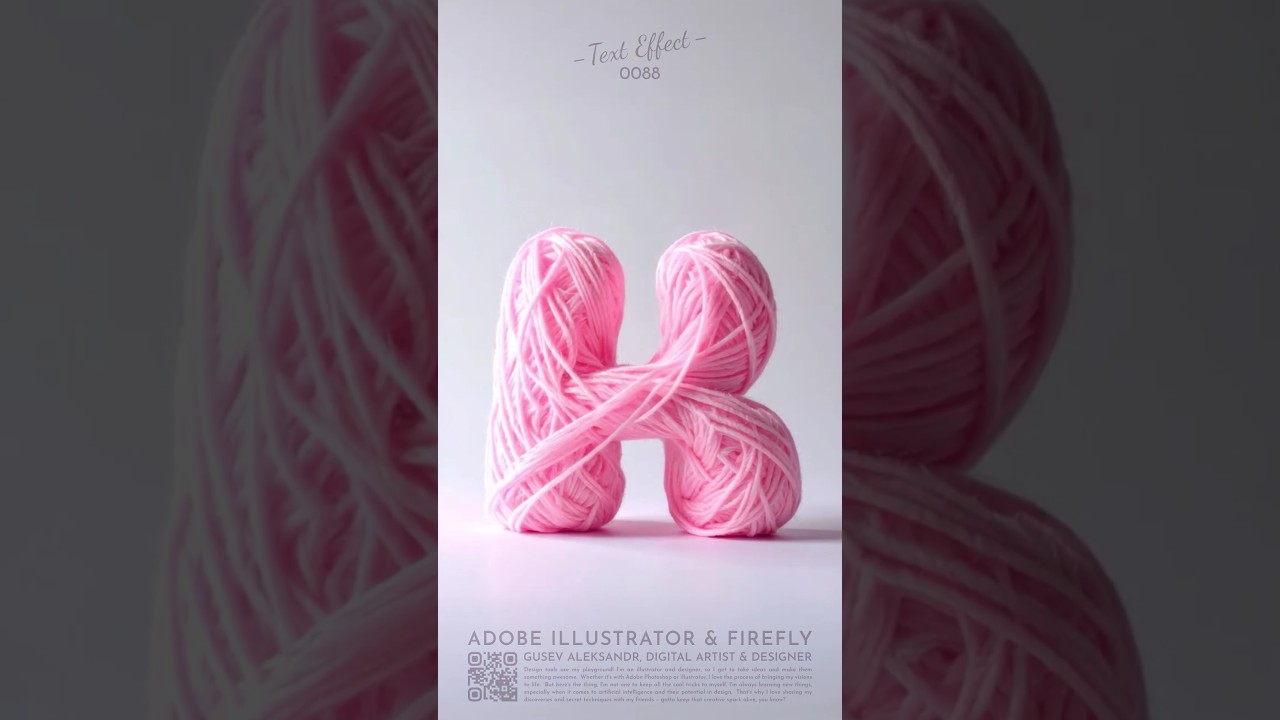 Knitted text effect in Firefly