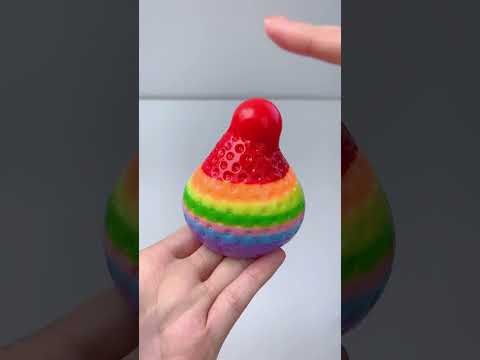 FUFUSQUISHY ASMR🍓🍓Rainbow Strawberry Ball