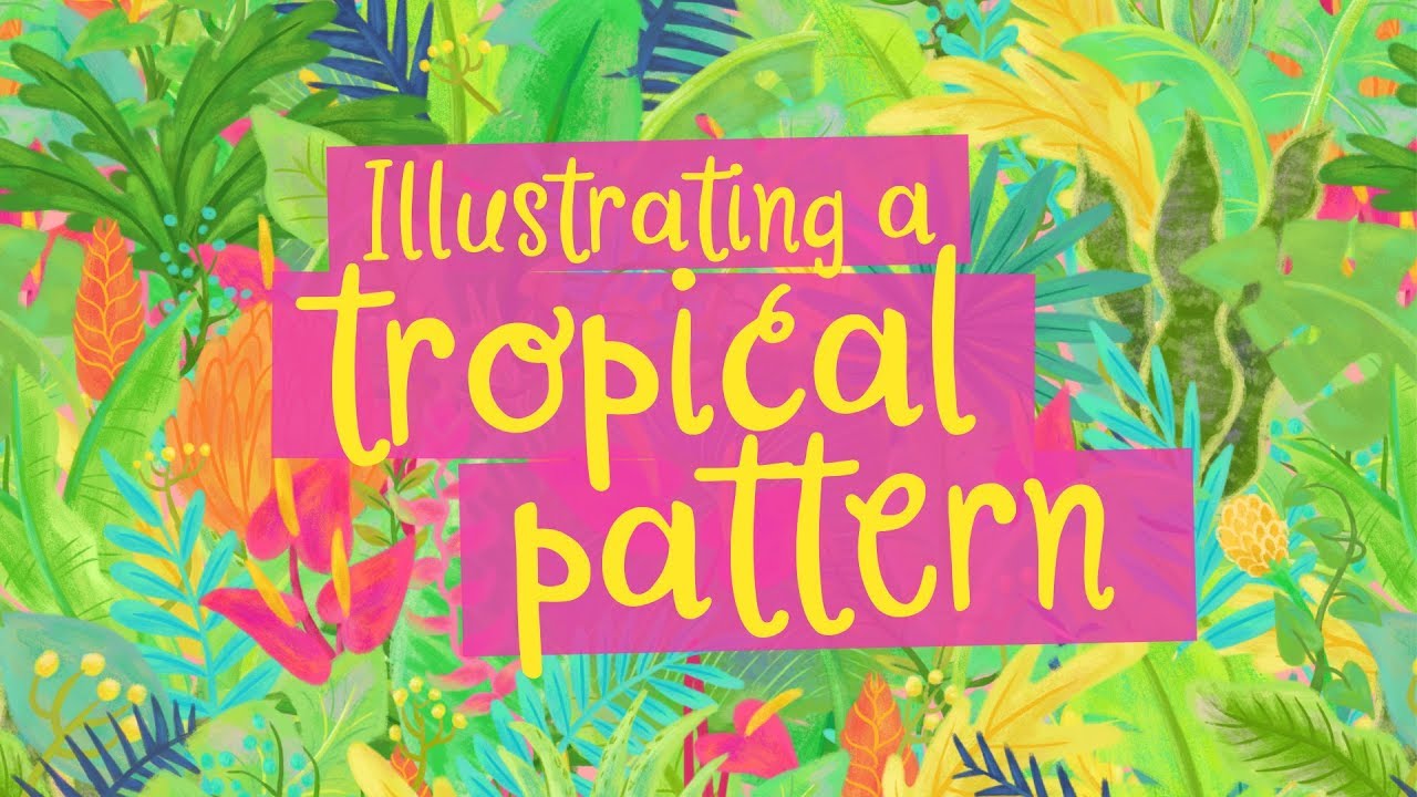 Illustrating A Tropical Leaf Pattern | Rebranding My Creative Business Part 2