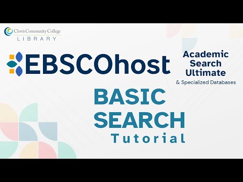 Search EBSCOhost Academic Search Ultimate (2024)