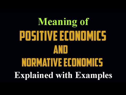 MEANING OF POSITIVE AND NORMATIVE ECONOMICS || FULLY EXPLAINED WITH EXAMPLES
