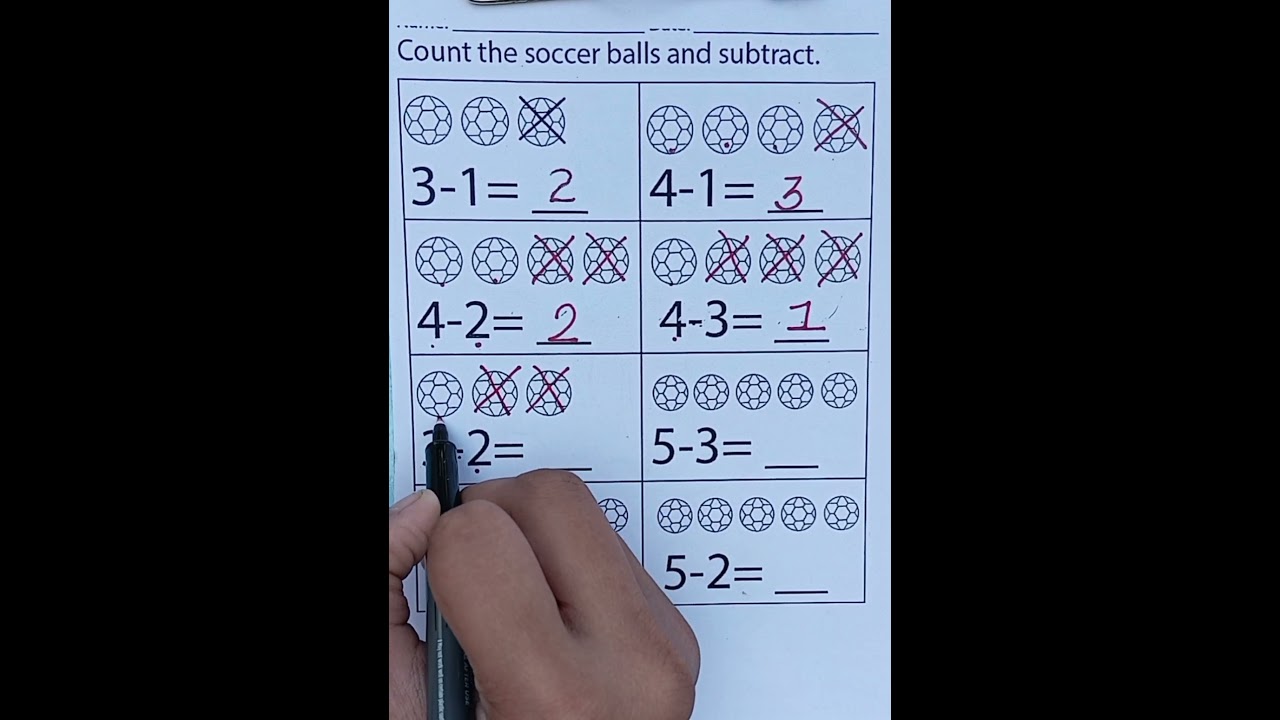 Count the Soccer balls and subtract 😁😀 #viralvideo #maths #shortvideo #mathstricks #shorts