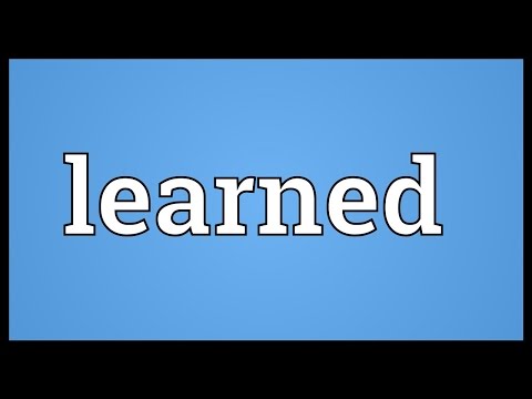 Learned Meaning