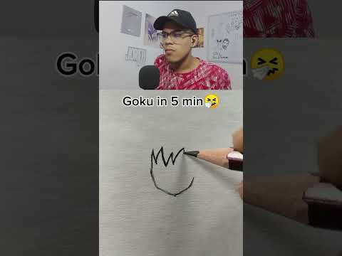 Goku Dibujado En 5 Seg vs 10 Min vs 1 Hora