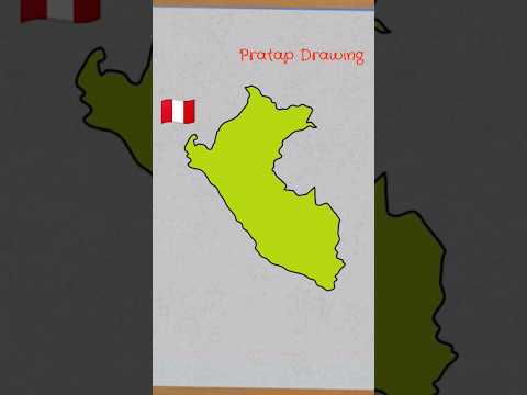 Drawing PERU in my South America Map #art #drawing #peru #shorts