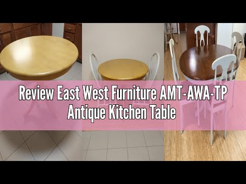 Review East West Furniture AMT-AWA-TP Antique Kitchen Table - a Round Dining Table Top with Pedestal