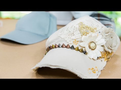 Tanya Memme's DIY Blinged out Baseball Hats
