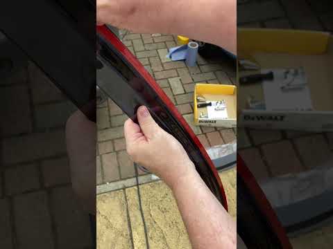 Applying wind deflectors #vanconversion #accessories #vanlife
