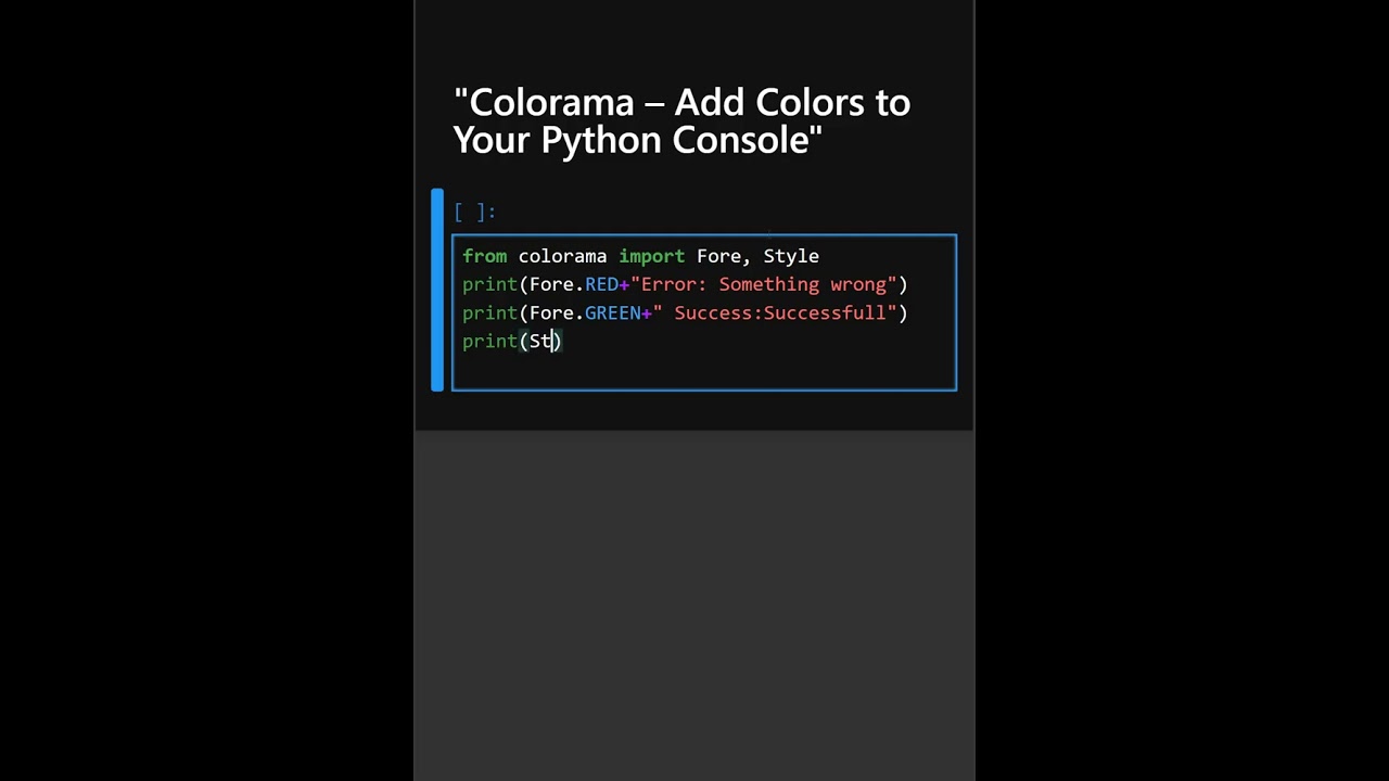 Add Colors to your Python Console