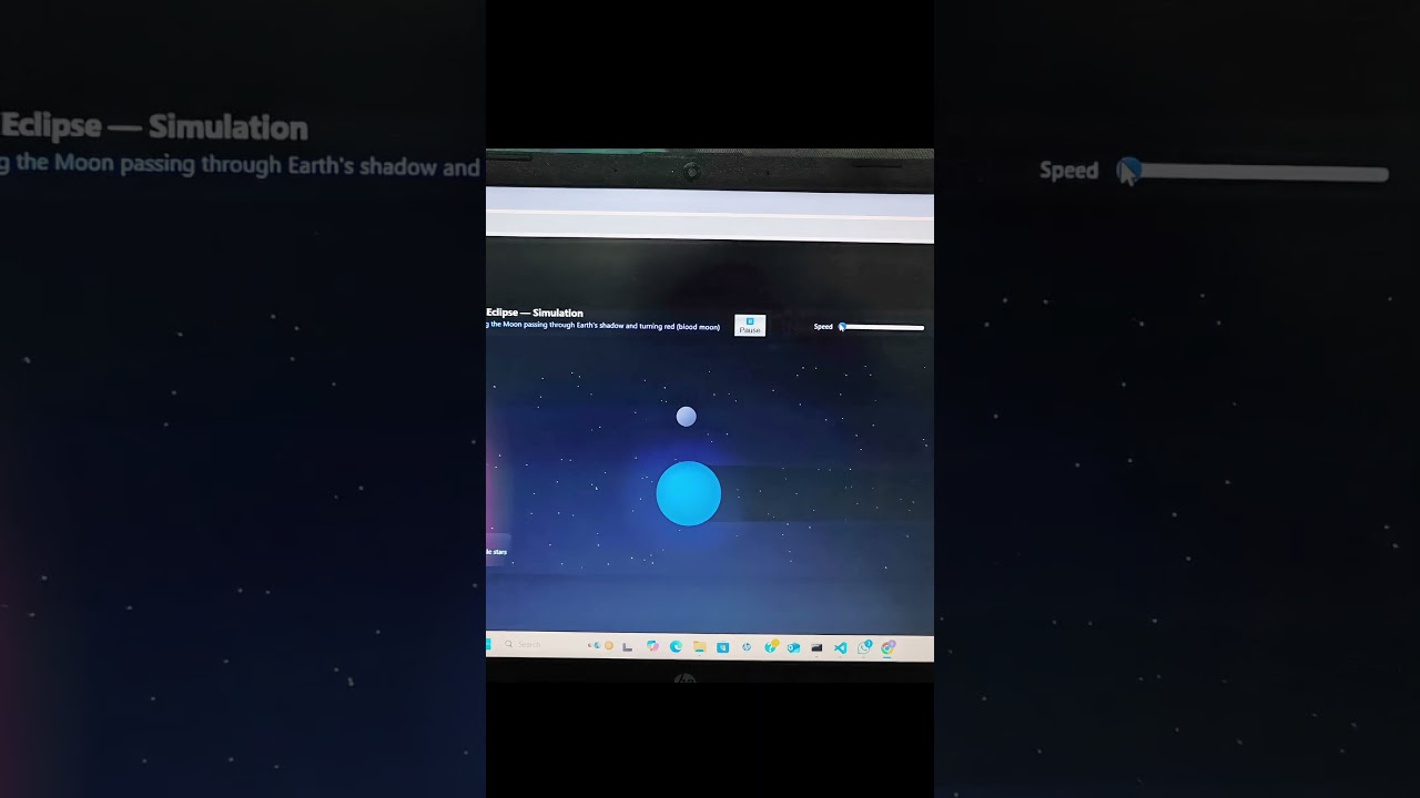 HTML + CSS + JS = Red Blooded Moon Eclipse 🌑✨ #lunareclipse #html #css #javascript #bloodmoon