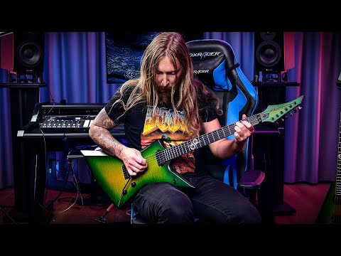 Solar Guitars 6 string V Floyd Rose - Flame Lime | Reverb