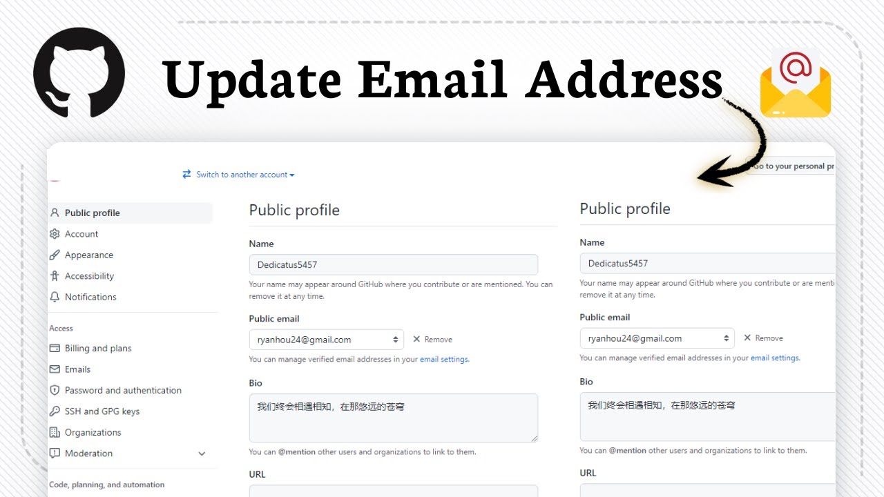 How to change your email in GitHub (Update Details)