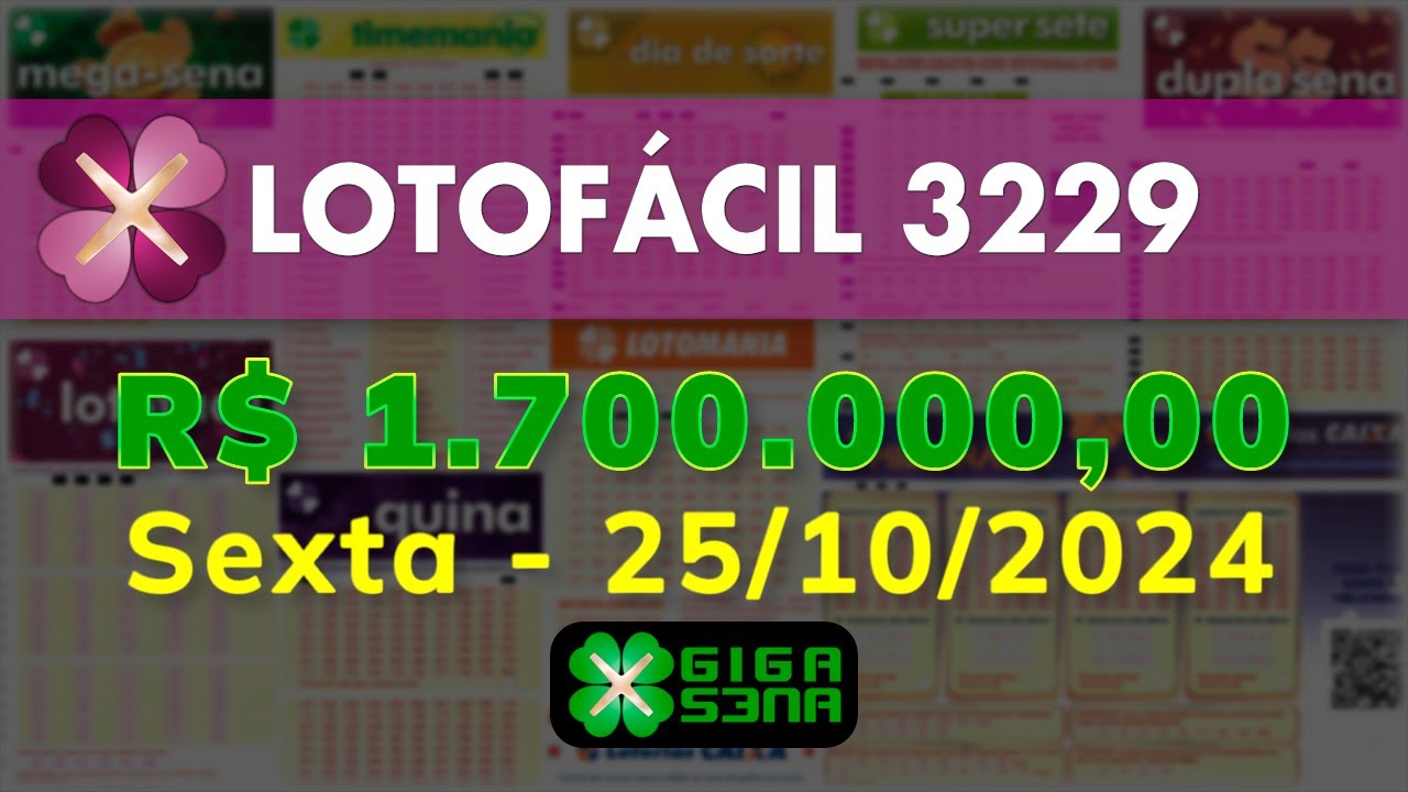 Resultado da Lotofácil 3229, Sexta-feira, 25/10/2024 | GIGA-SENA
