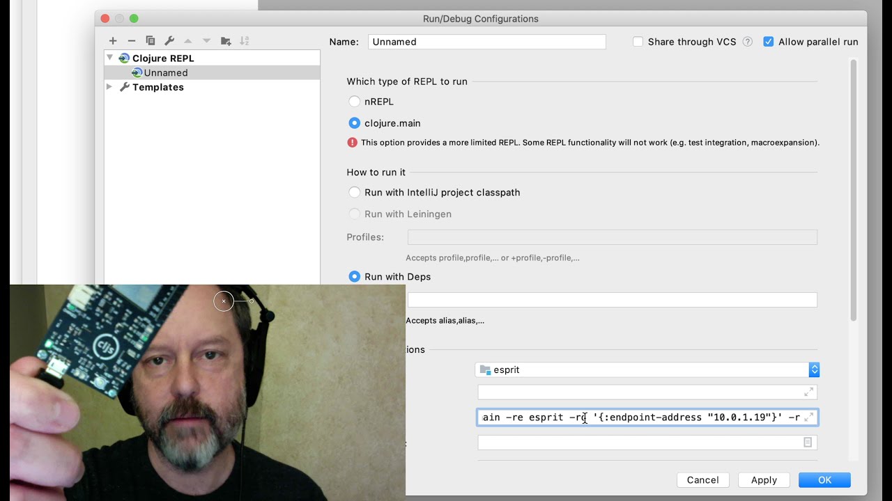 Esprit ClojureScript REPL in Cursive