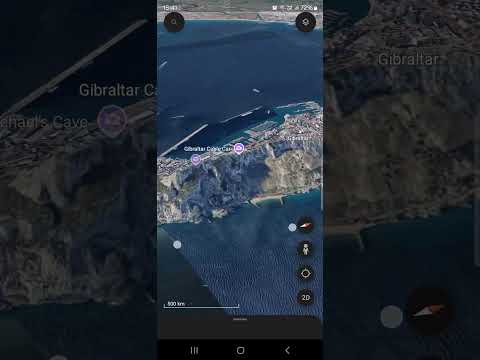 GIBRALTAR British Overseas Territories on southern of Spain - Gate of Mediterranea Sea #mapzoomer #G